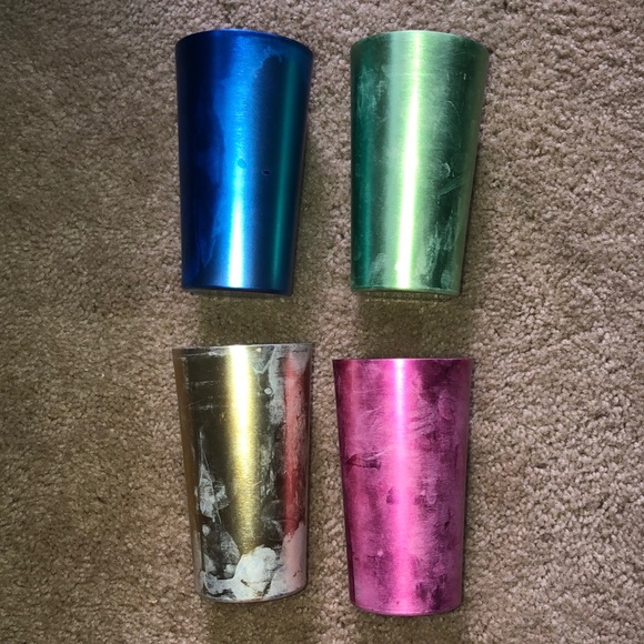 Dining | Set Of Four Vintage Aluminum Cups | Poshmark